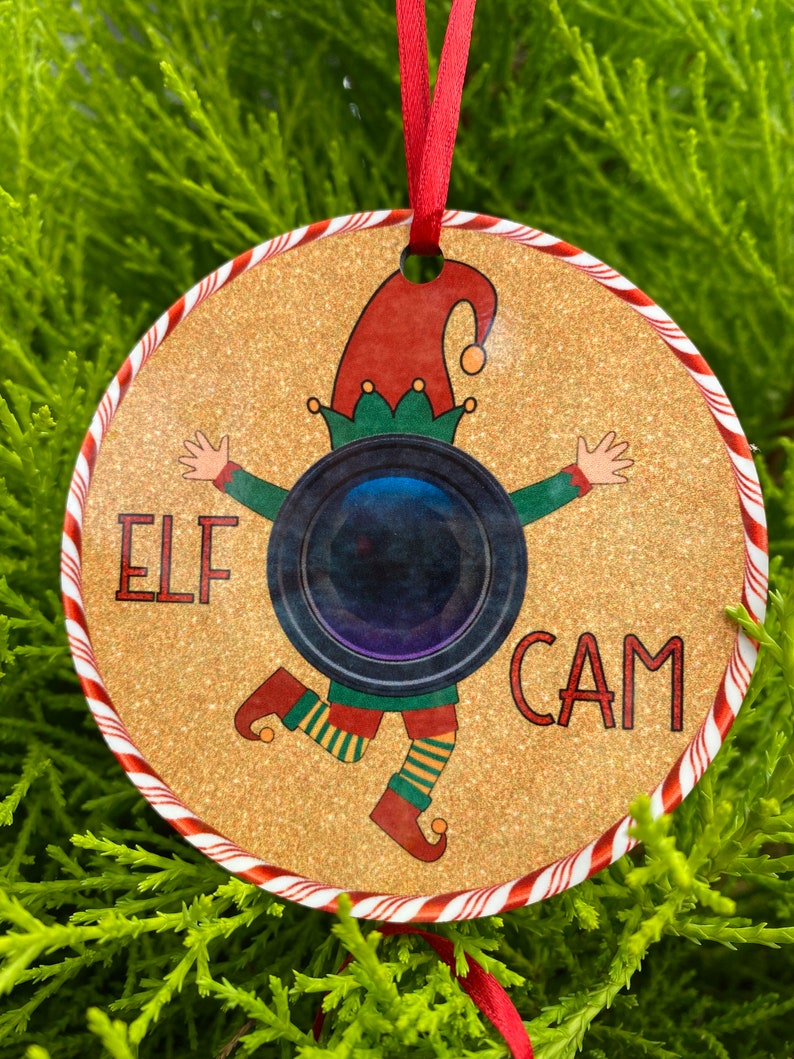 Santa Cam Reindeer Cam Elf Cam Elf Surveillance Bauble Christmas Tree ...