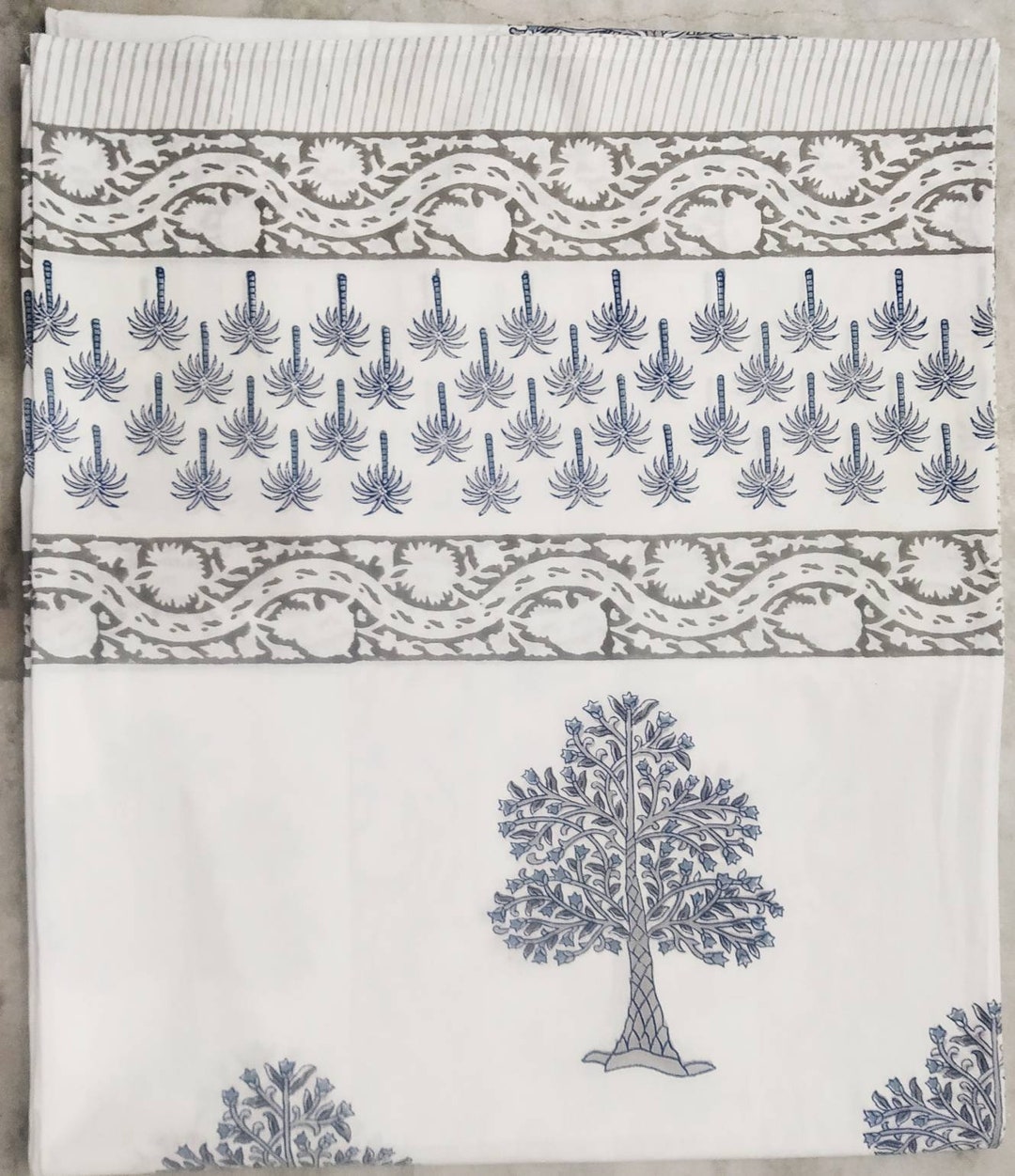 Hand Block Print Cotton Duvet Cover With Pillowcases - Etsy