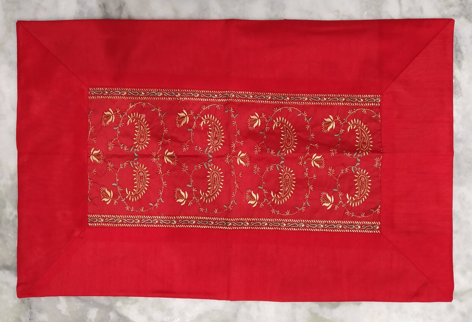 Indian Row Silk Beautiful Handmade Duvet Cover With Two Pillow | Etsy