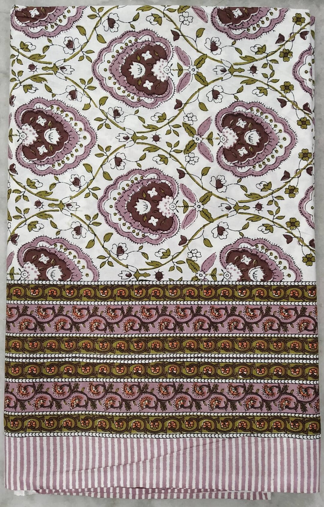 Beautiful Hand Block Print Pure Cotton Duvet Cover With Two - Etsy