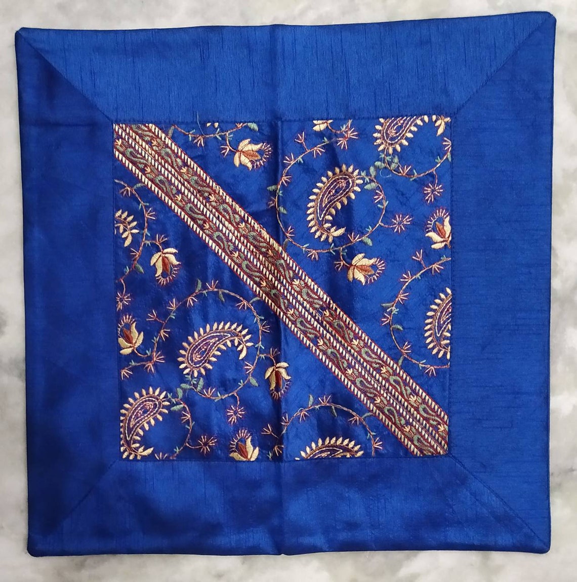 Indian Row Silk Beautiful Handmade Duvet Cover With Two Pillow - Etsy