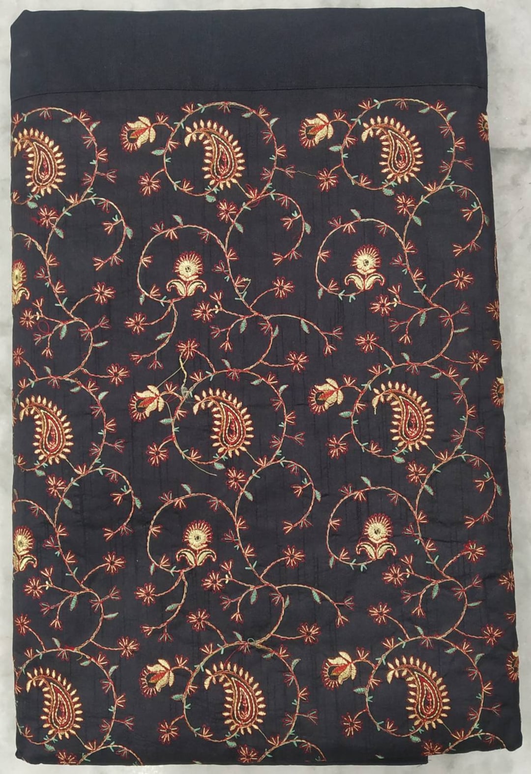 Indian Row Silk Beautiful Handmade Duvet Cover With Two Pillow Case ...