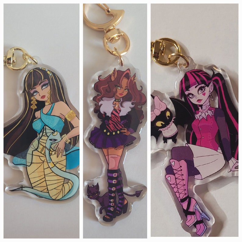 Monster Girl High Acrylic Keychains - Etsy