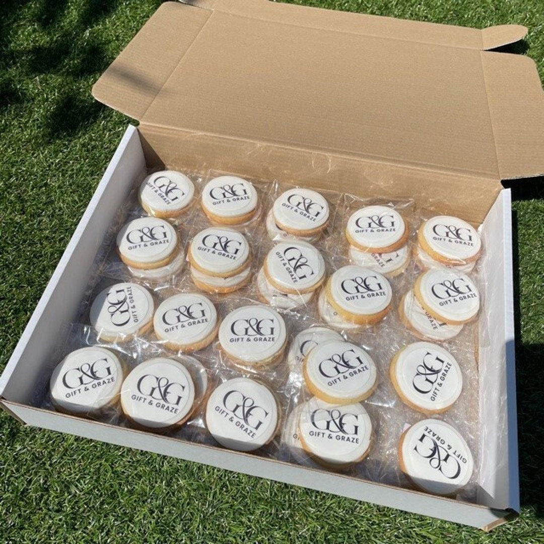 Min Order 12 Branded Biscuits Logo Biscuits Business Cookies ...