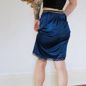 Vintage Dark Royal Blue Half-slip (small) - Etsy