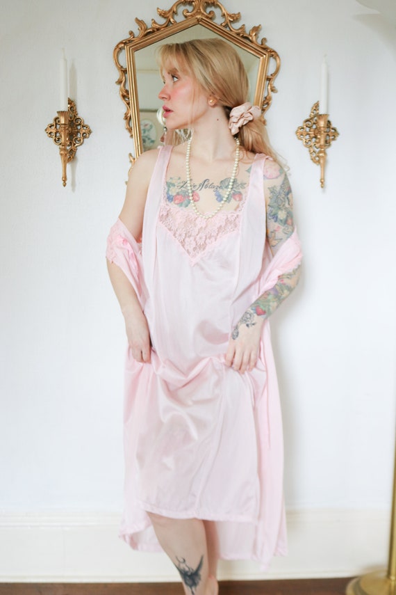 1990s Vintage Nightgown Pastel Gem