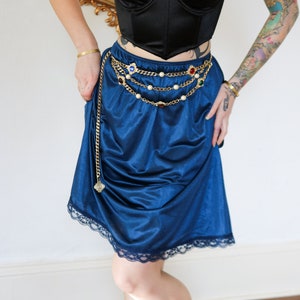 Vintage Dark Royal Blue Half-slip (small) - Etsy