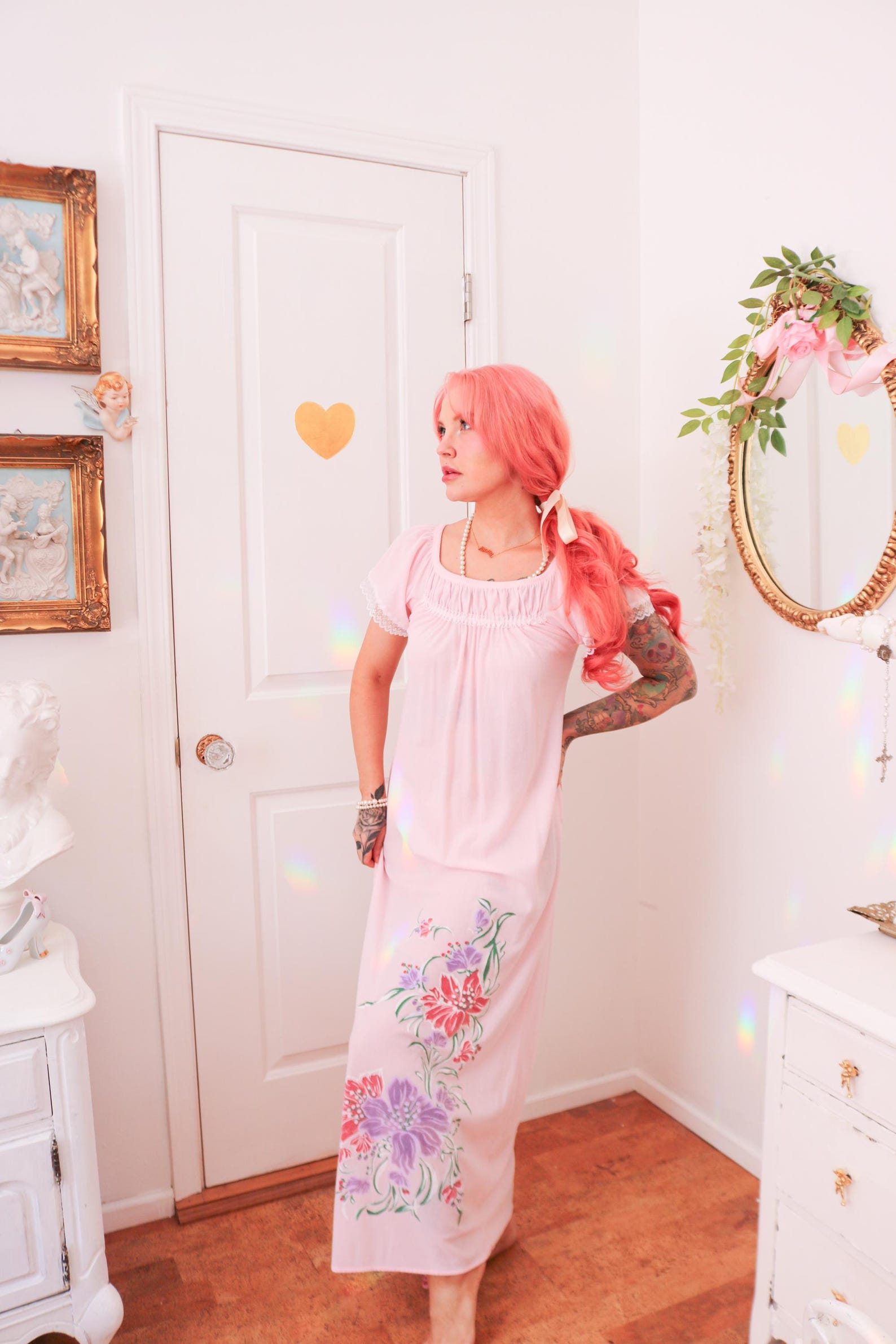 Vintage Flower Princess Style Nightgown by M. Lingerie (medium) - Etsy