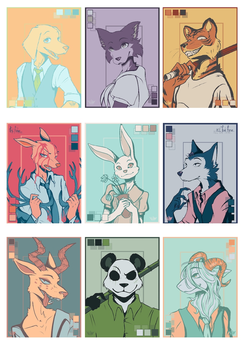 Beastars Stickers (bundle) by Royroy - Etsy