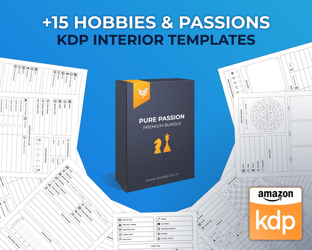 KDP Interior Templates 15 Hobby and Passion Designs for Low Content ...
