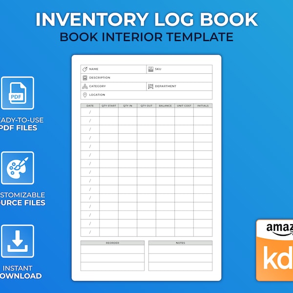 Inventory Log Book - Etsy