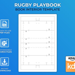 KDP Interior Template Rugby Playbook Low Content Design - Etsy