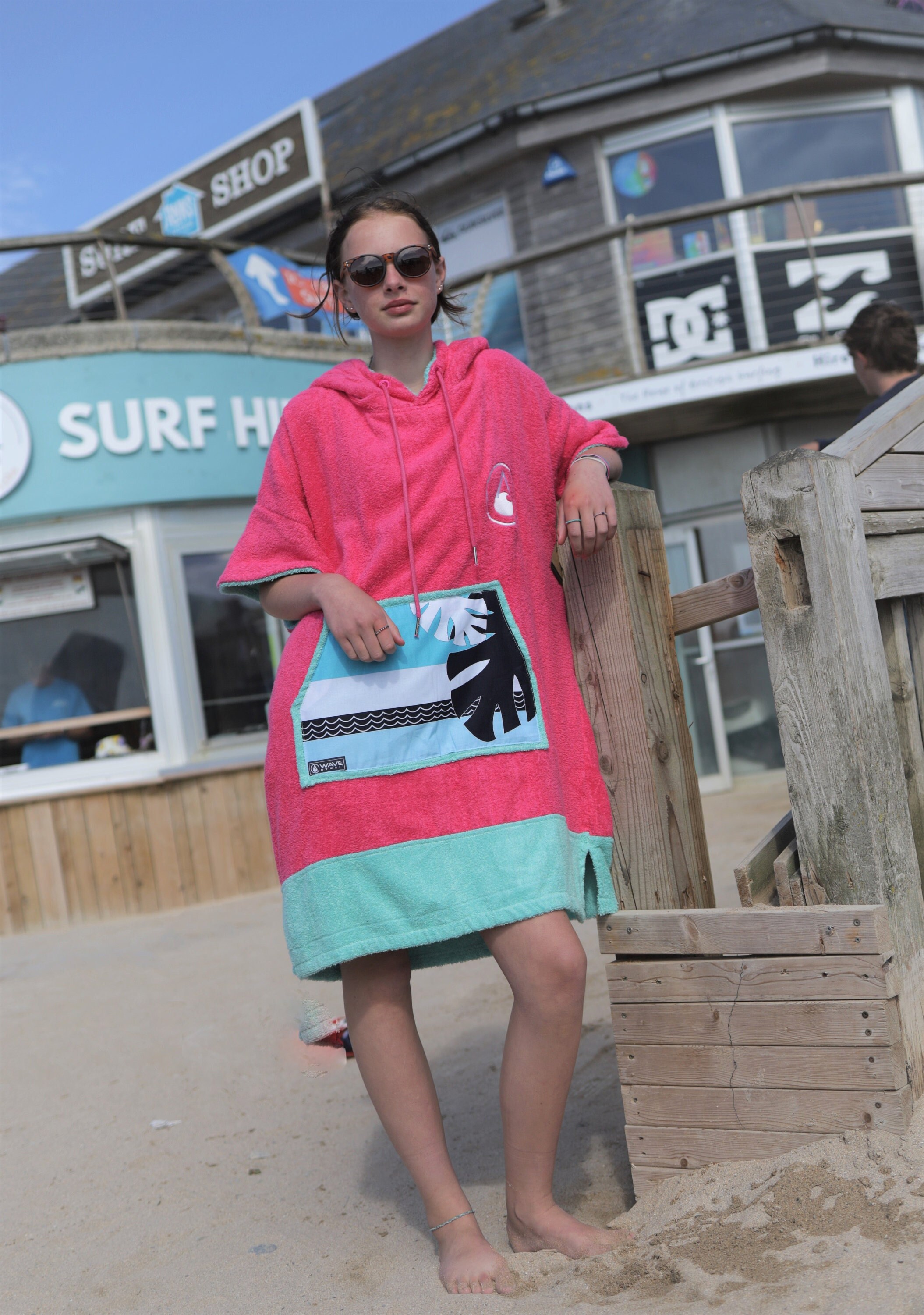 Our Beautiful, Sustainable PINK WAVE Changing Robe and Surf Poncho ...