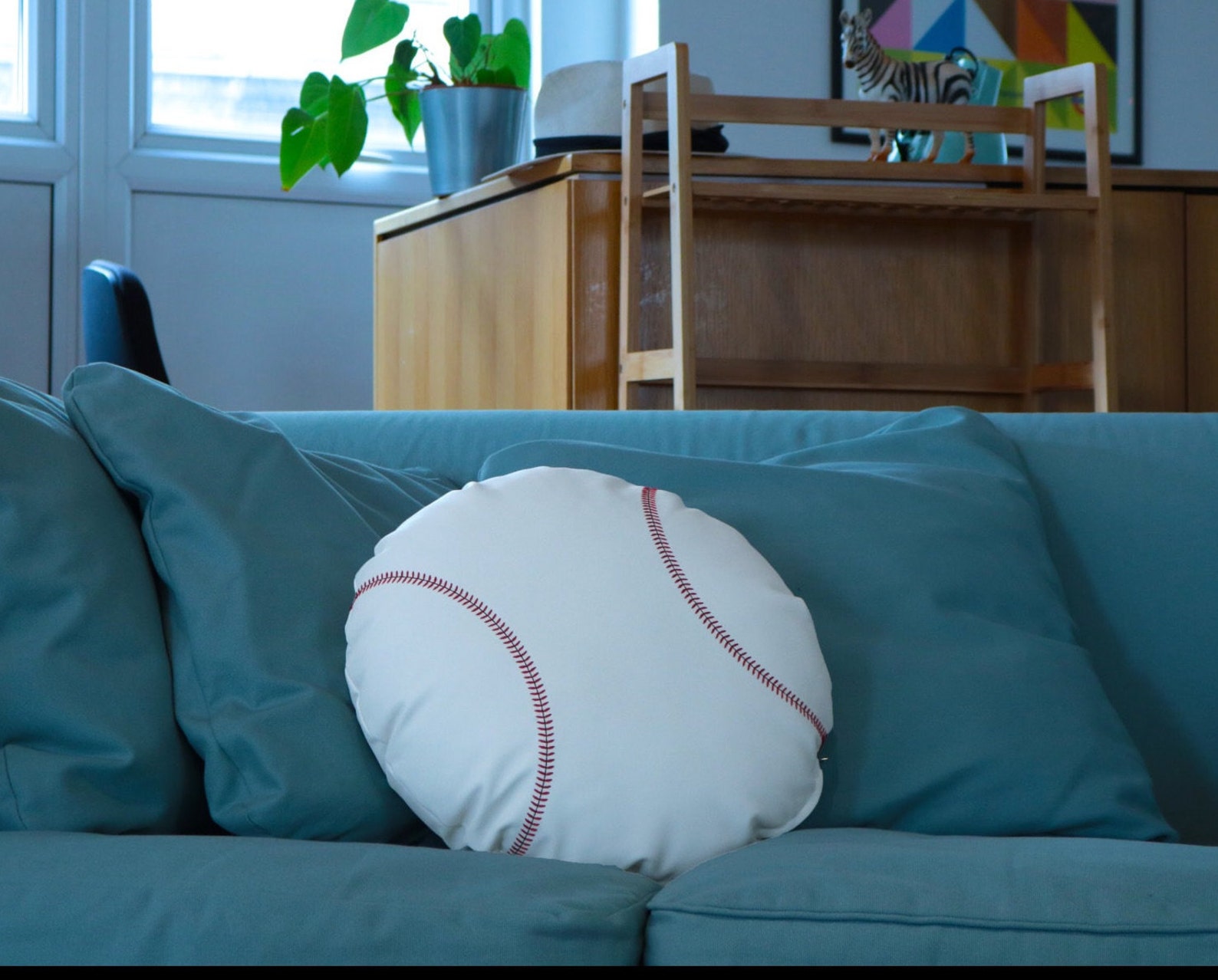 Baseball Cushion Made From Real Baseball Material and - Etsy