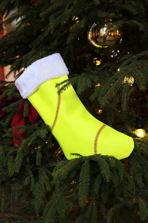 Softball Christmas Stocking Made From Real Softball - Etsy UK