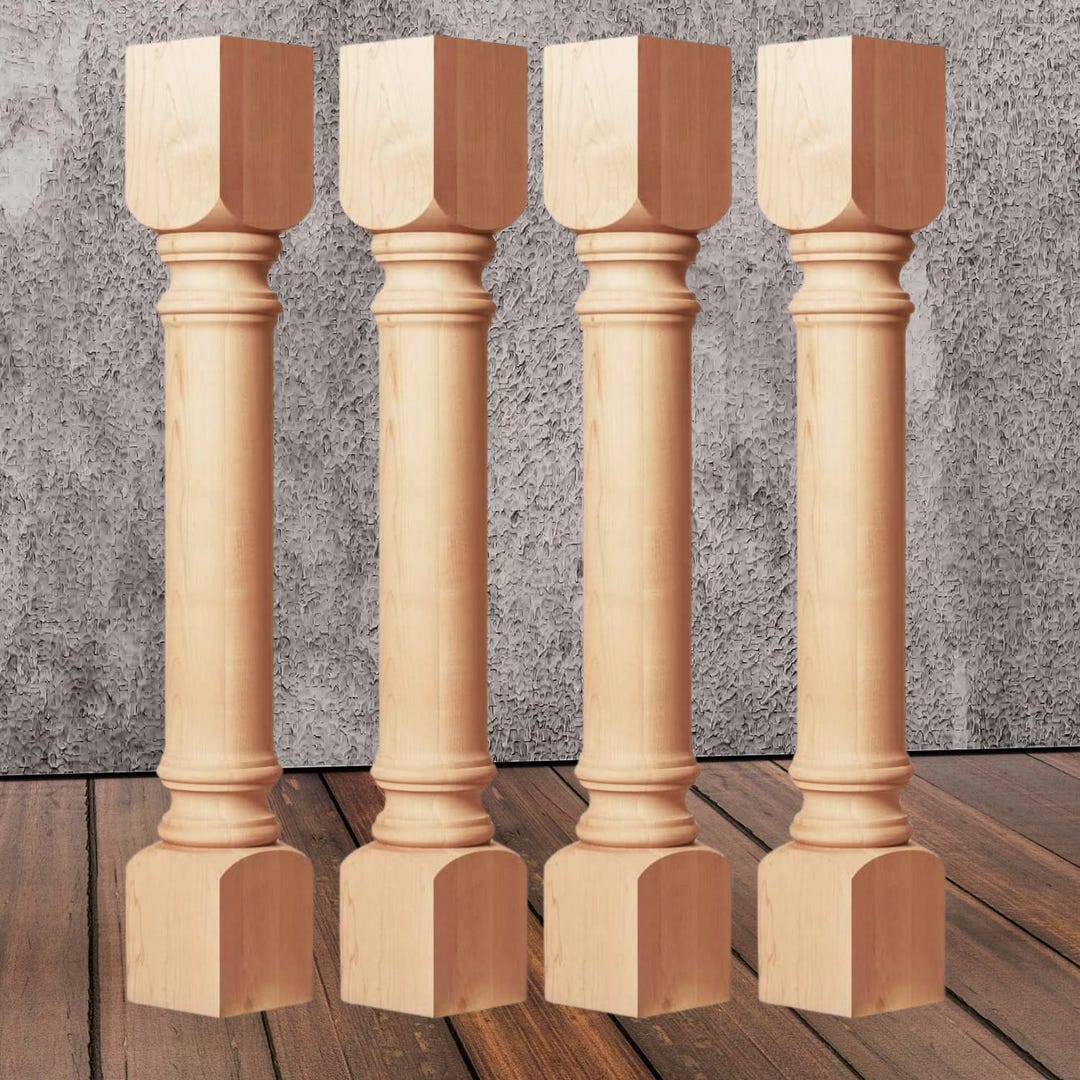 Handmade Wooden Furniture Legs -turned Wood Chair Legs,rustic Coffee ...