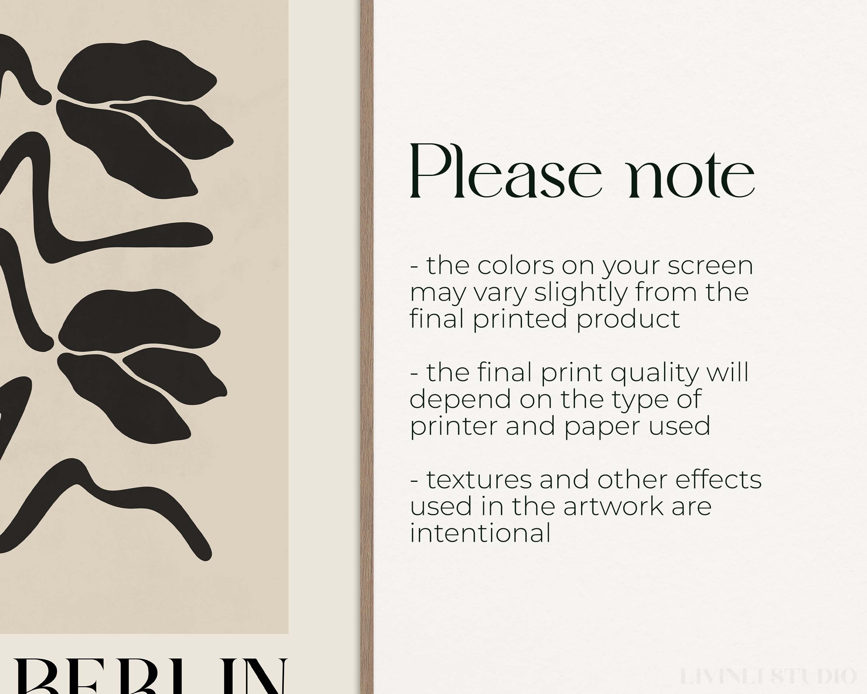 Berlin Flower Market Digital Wall Art Print Black and Beige - Etsy