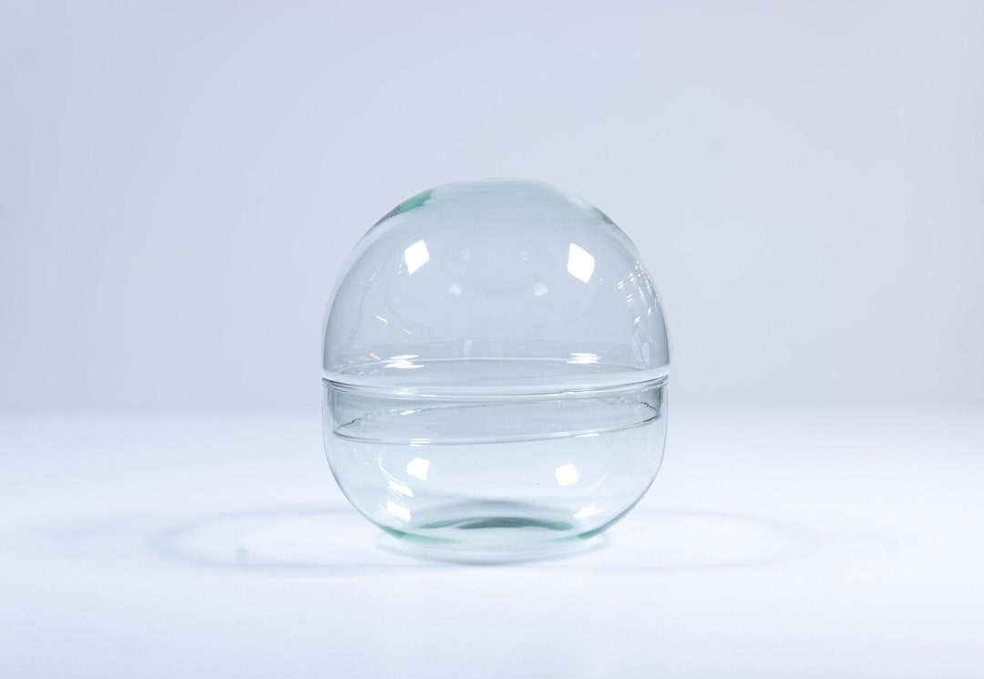 Orb Terrarium Glass Container 20cm | Closed Terrariums Jar With Lid - Etsy