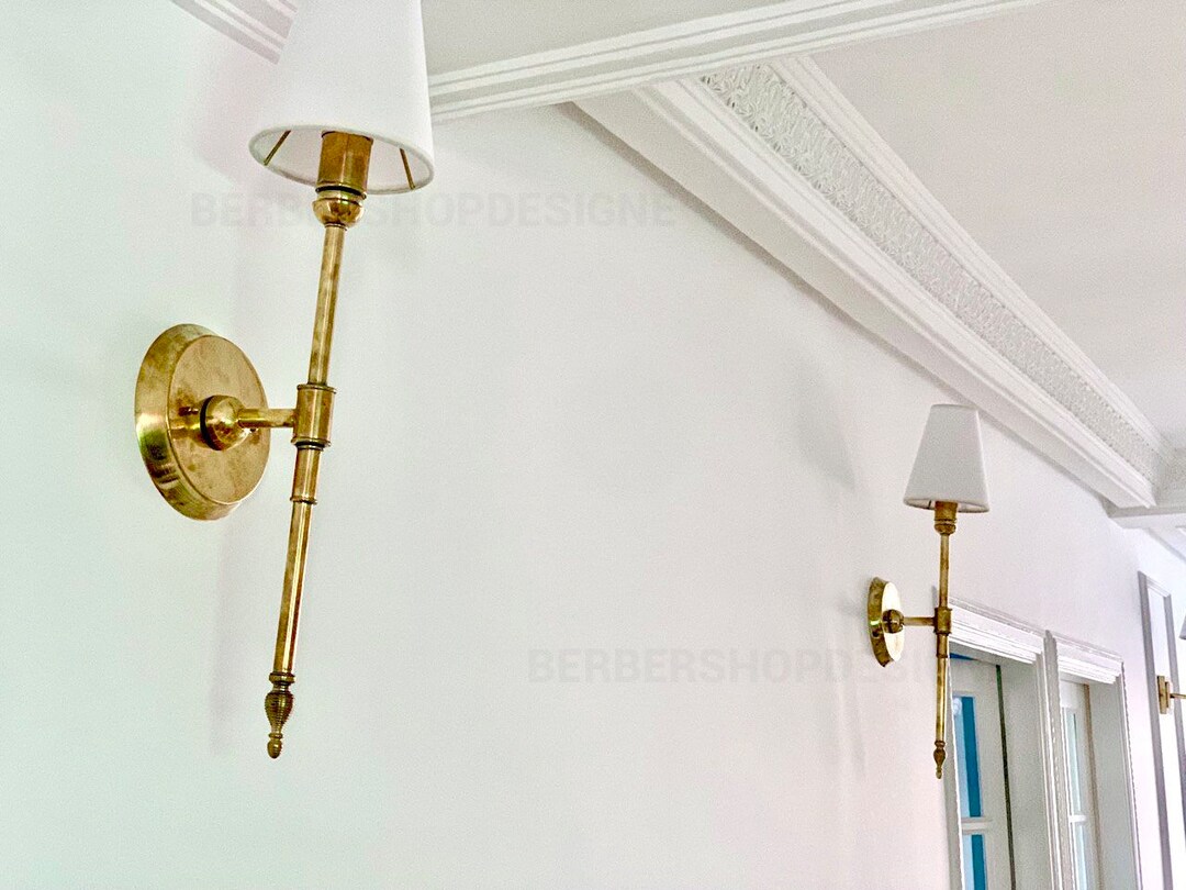 Set of 2 Wall Lighting ,brass Wall Mounted Lamp Shade Handmade Lighting ...