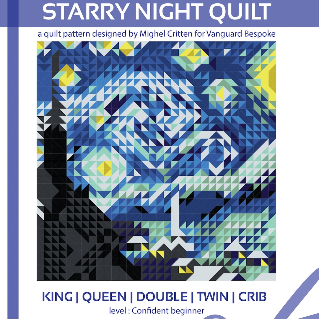Starry Night Quilt Pattern Pdf Download. Beginner / Novice Friendly ...
