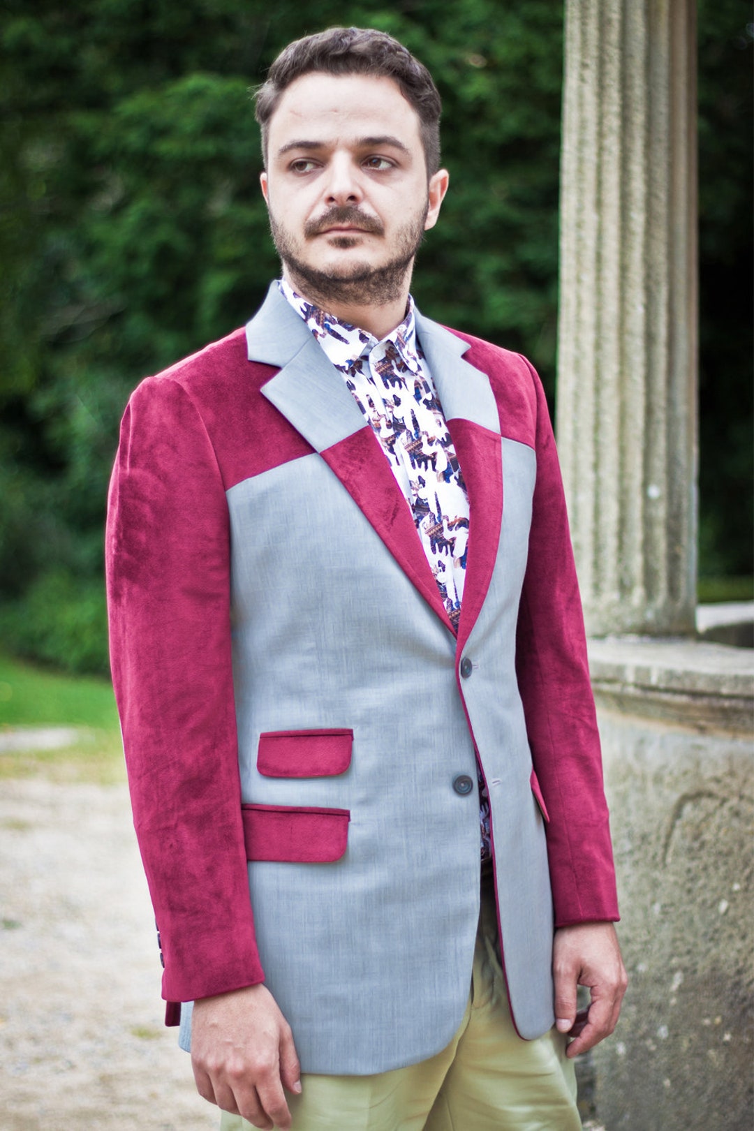 Custom Velvet Mens Blazer, Handmade, Designer, Tailored, Fitted, Modern ...