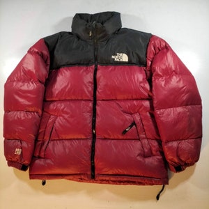 Rare Dark Red the North Face 900 Ltd Series Nuptse Unisex Red and Black ...