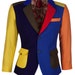 Custom Multi Coloured Flannel Blazer, Mens Designer Jacket, Skull ...