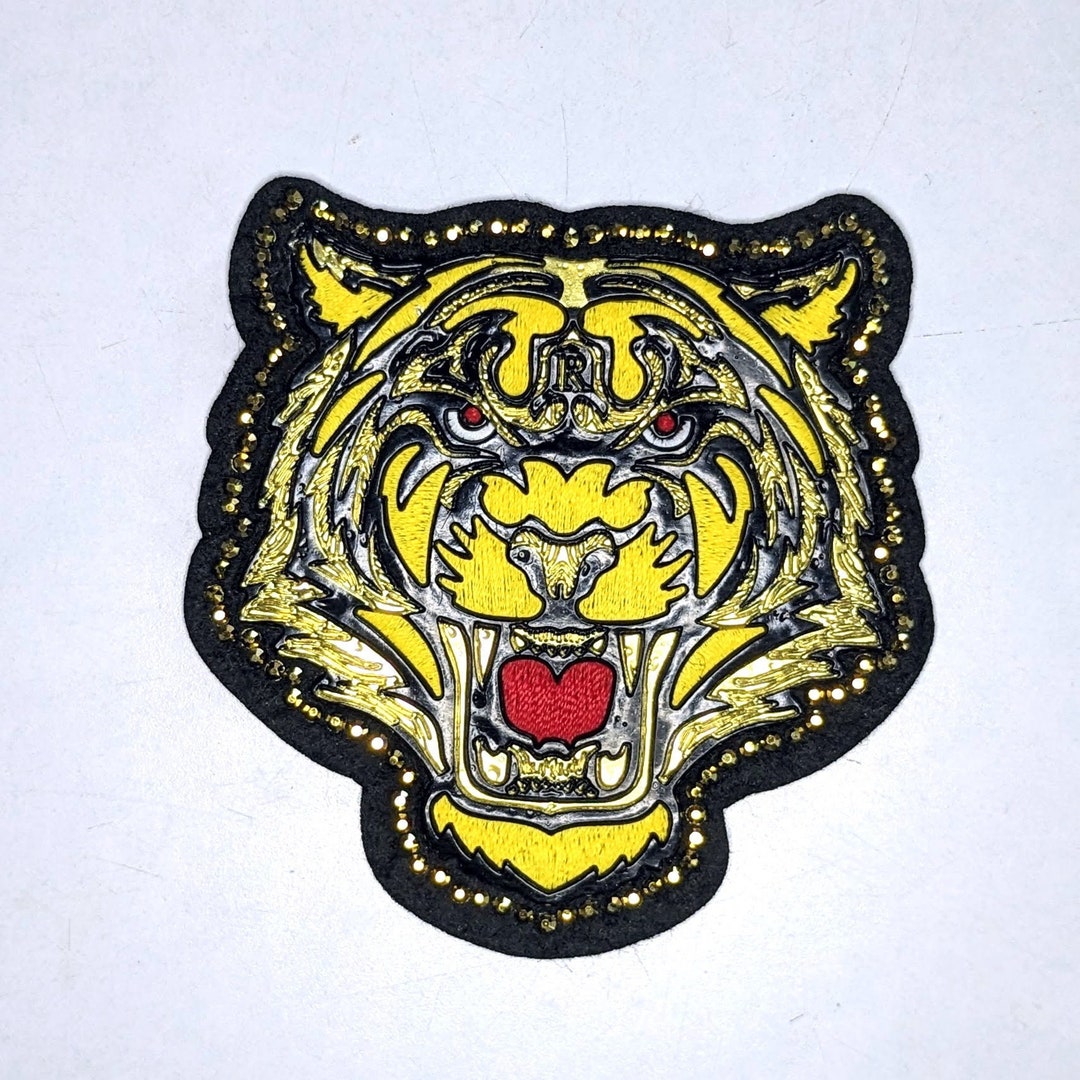 Tiger Head Patch, Iron-on or Sew In. Medium Size Patch, Applique ...