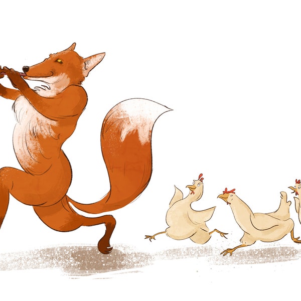 Fox and Chicken - Etsy