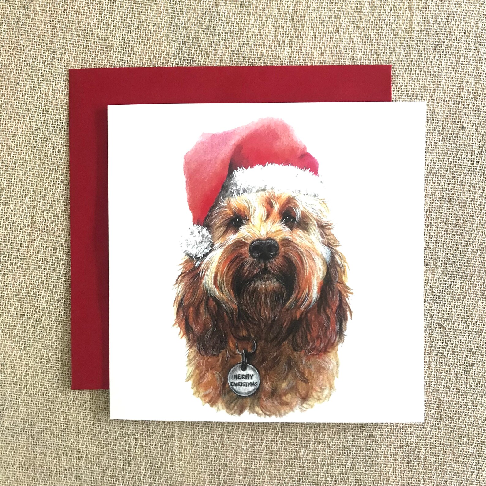 Cockapoo Christmas Card - Etsy