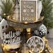 Sled and Ice Skates Winter Decor, Winter Tiered Tray Decor, Winter ...