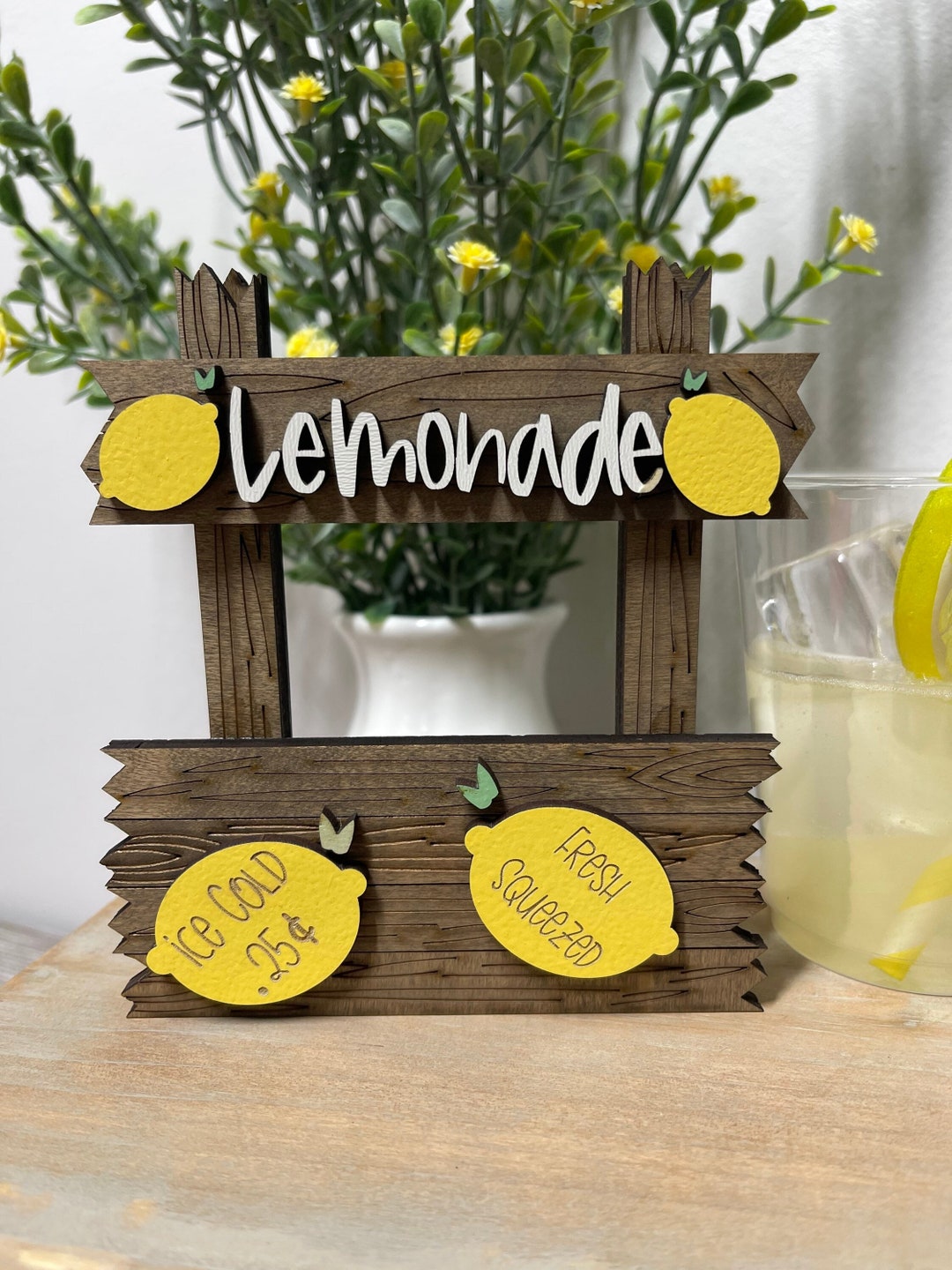 Lemonade Stand, Lemon Decor, Lemon Tiered Tray Decor, Lemon Decor for ...