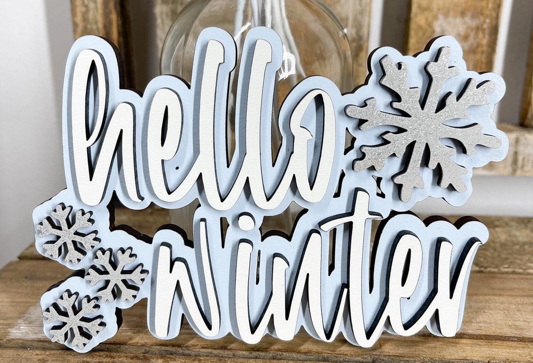 Winter Signs, Winter Decor, Snow Decor, Holiday Signs, Holiday Decor ...