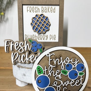 Blueberry Decor, Summer Decor, Spring Decor, Blueberry Tiered Tray ...