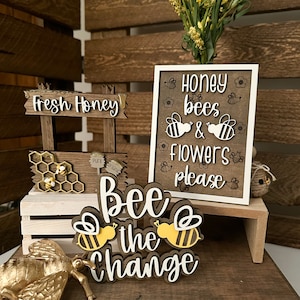 Bee Decor, Bee Sign, Honey Sign, Spring Sign, Spring Decor, Spring ...