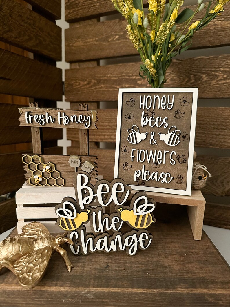 Bee Decor, Bee Sign, Honey Sign, Spring Sign, Spring Decor, Spring ...