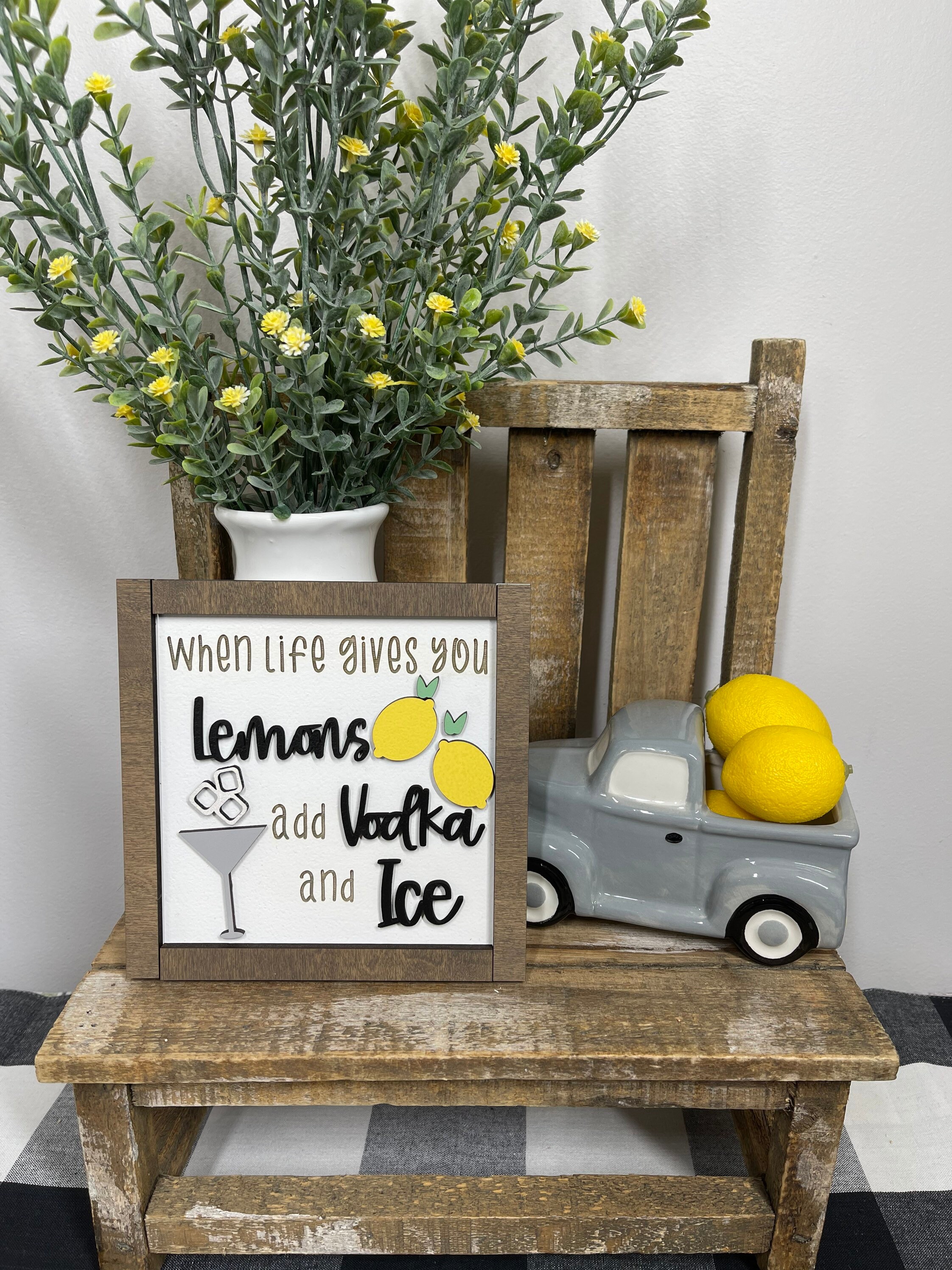 Lemon Decor, Lemon Signs, Kitchen Signs, Kitchen Decor, Farmhouse Decor ...