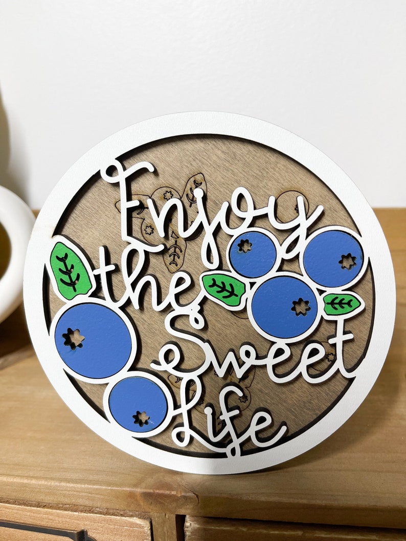 Blueberry Decor Summer Decor Spring Decor Blueberry Tiered - Etsy