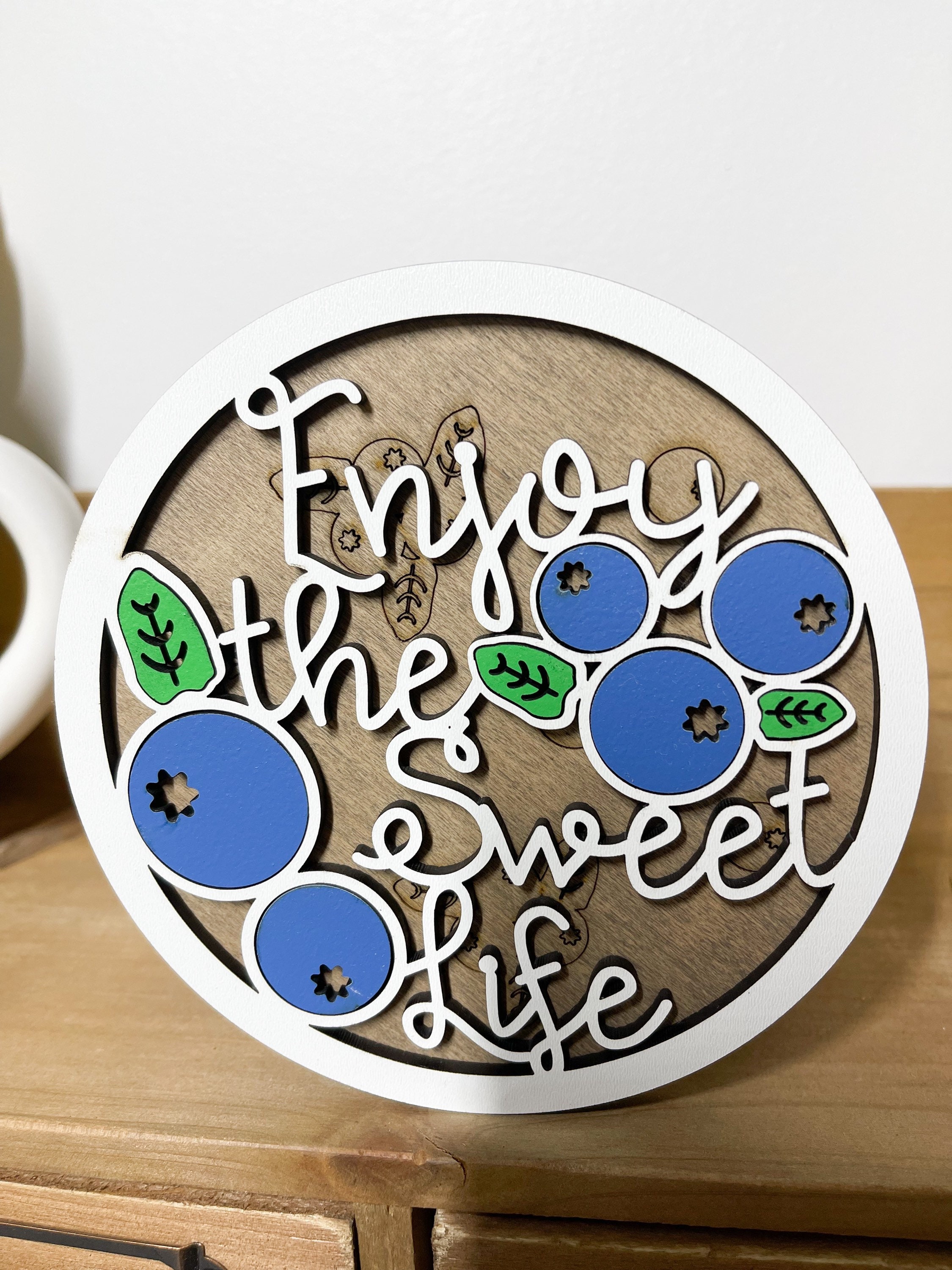 Blueberry Decor Summer Decor Spring Decor Blueberry Tiered - Etsy