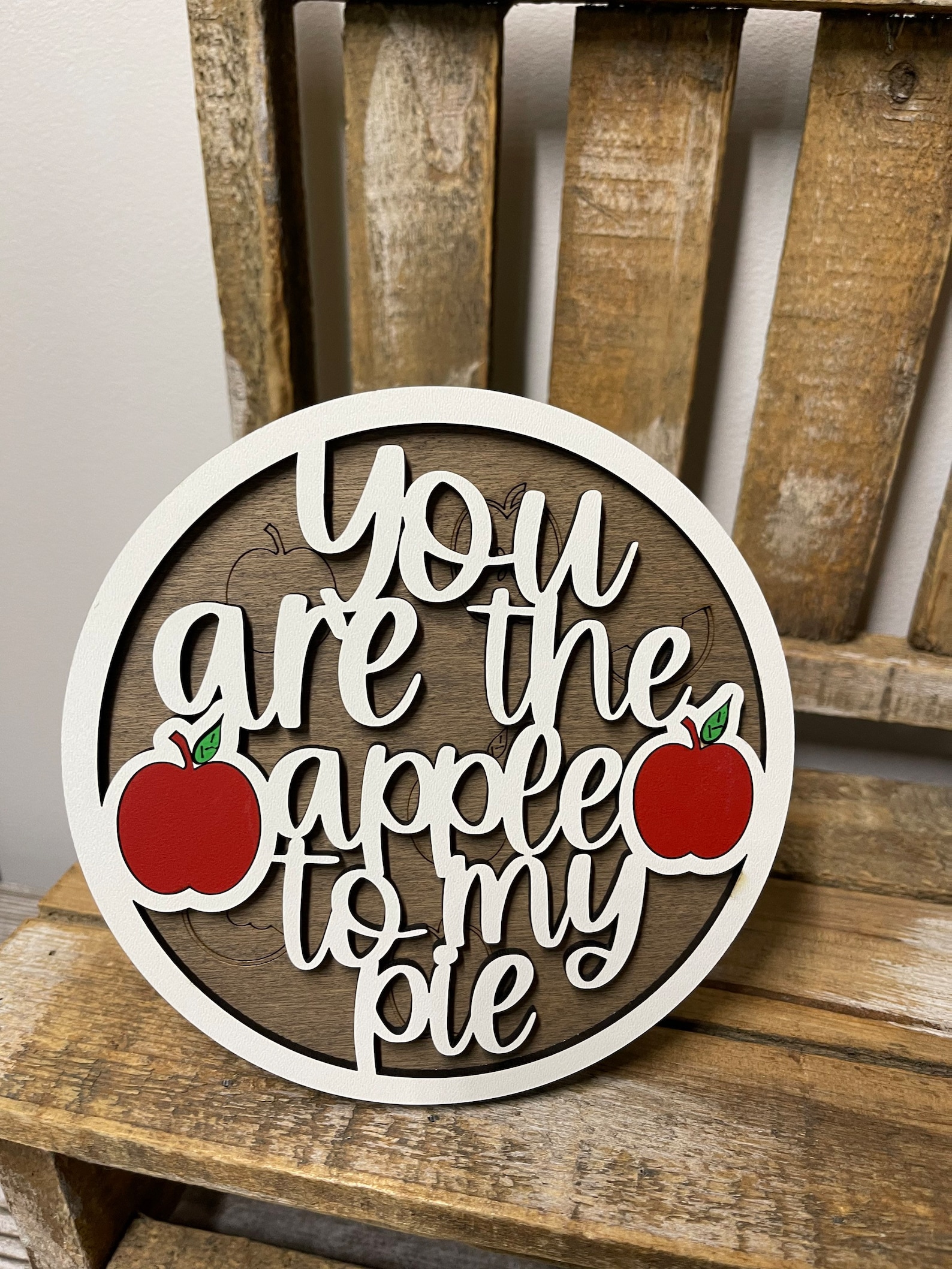 Apple Tiered Tray Decor Apple Kitchen Decor Apple Home - Etsy