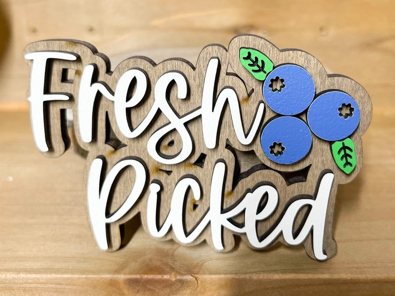 Blueberry Decor Summer Decor Spring Decor Blueberry Tiered - Etsy