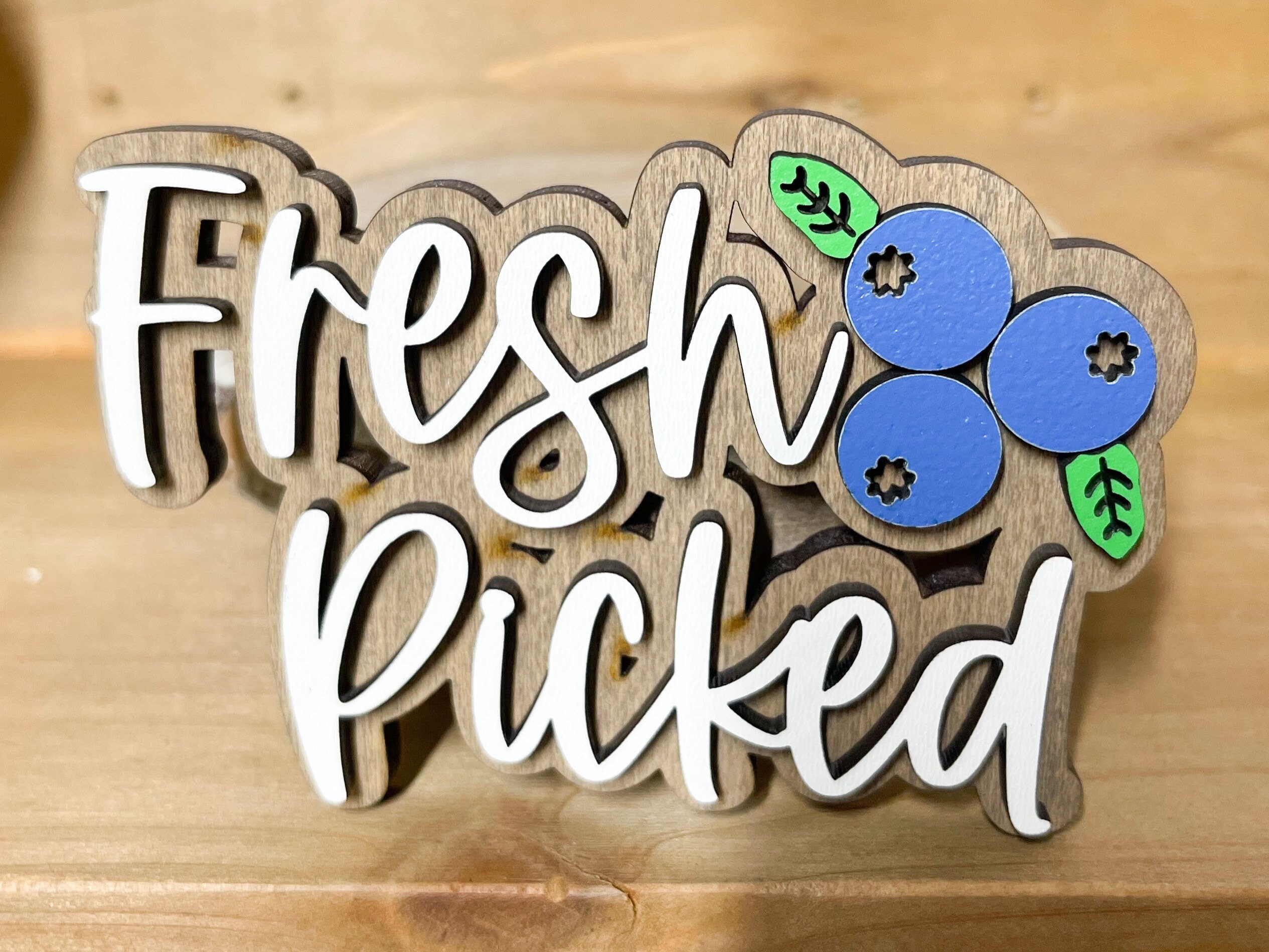 Blueberry Decor Summer Decor Spring Decor Blueberry Tiered - Etsy