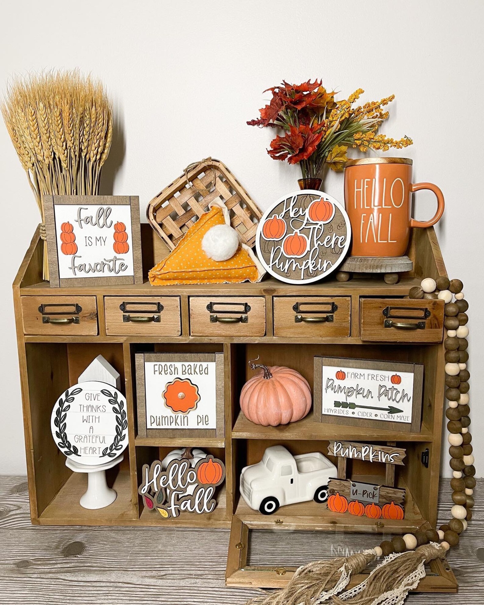 Fall Tiered Tray Decor Pumpkin Tiered Tray Decor Fall Tier - Etsy