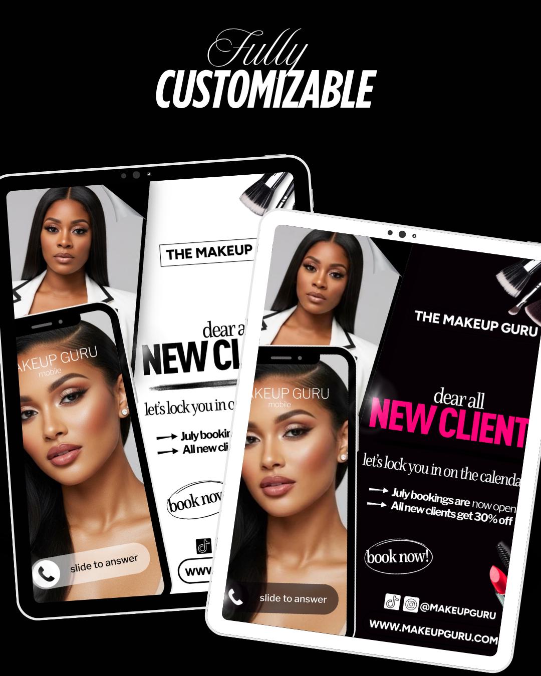 Makeup Flyer | Editable Canva Template | MUA Promo| Beauty Flyer ...
