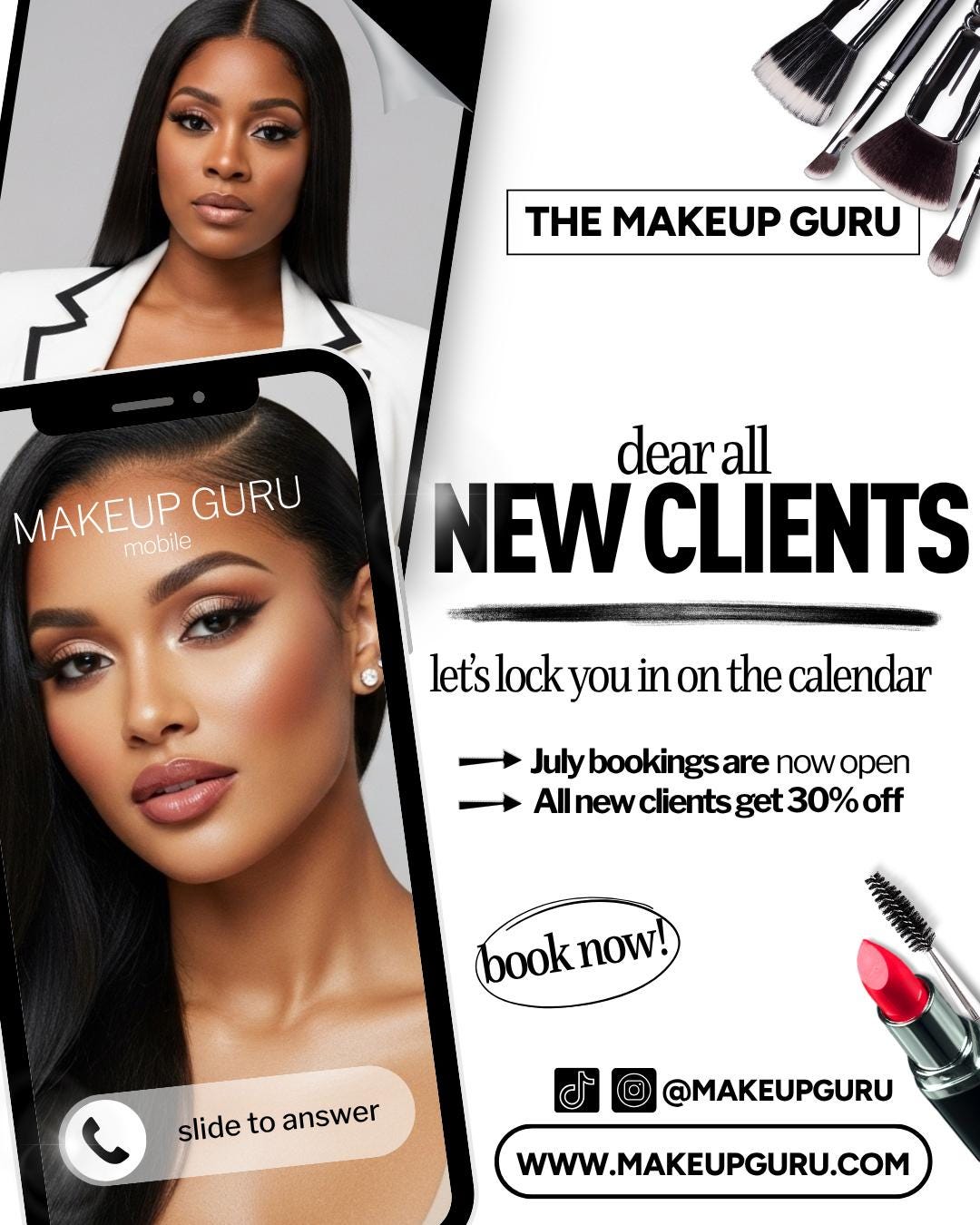 Makeup Flyer | Editable Canva Template | MUA Promo| Beauty Flyer ...