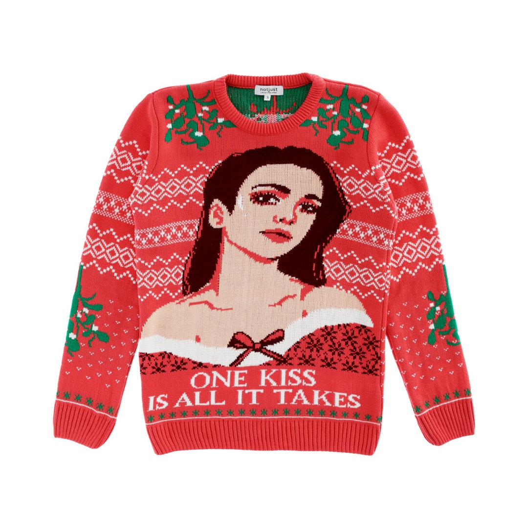 Dua Lipa Mistletoe Knitted Christmas Jumper Notjust Charity Sweater ...