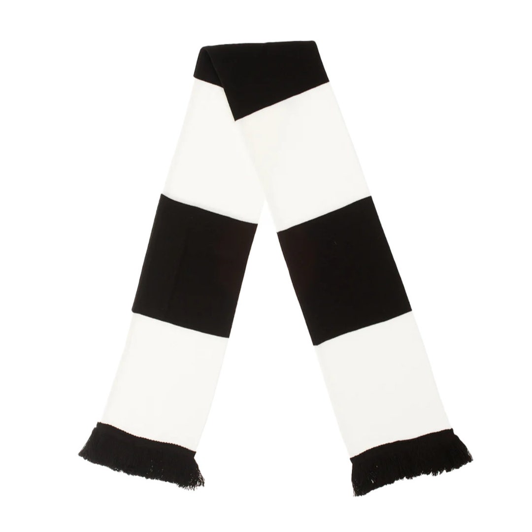 Black & White Football Bar Scarf | Juventus | Juventus FC | Brighton ...