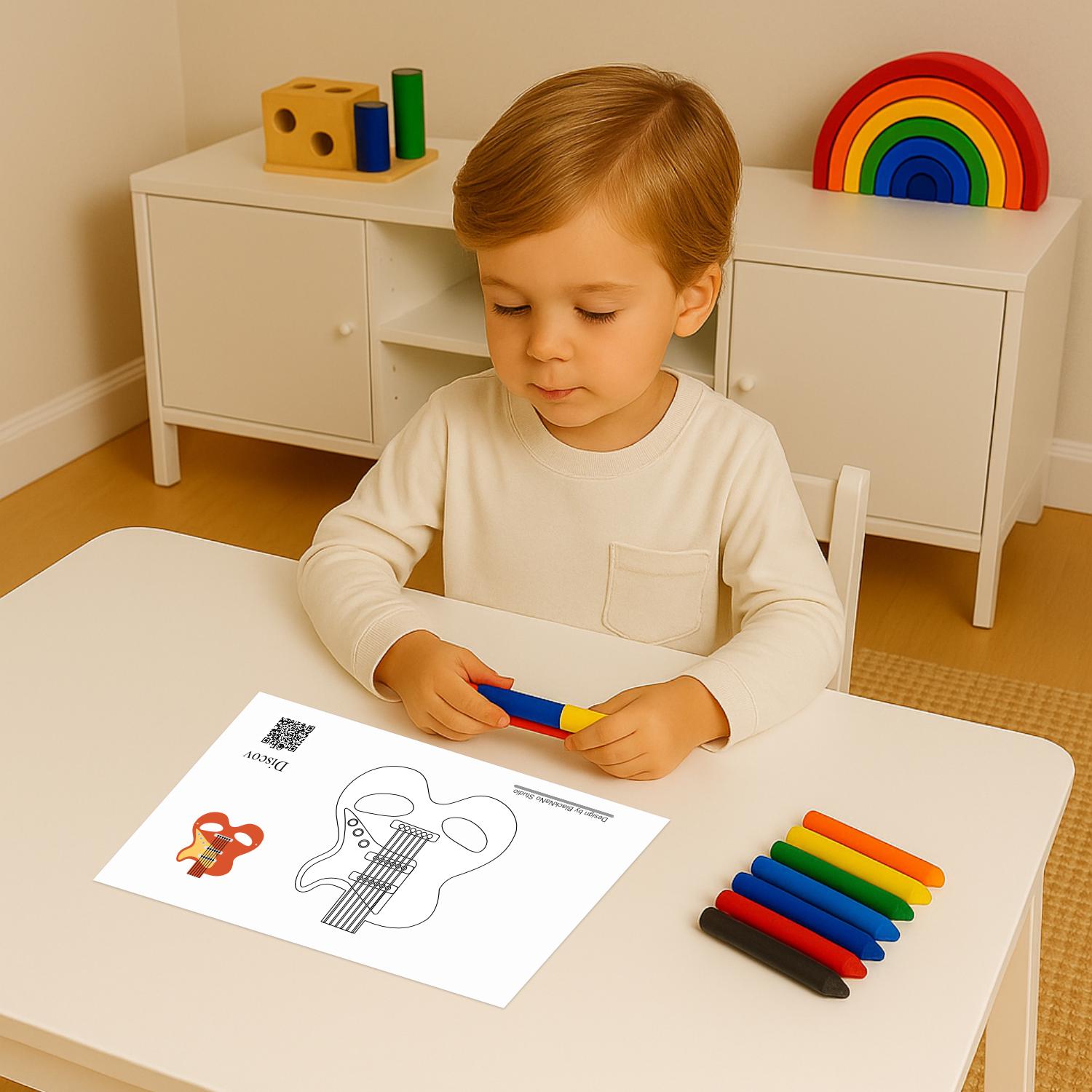Musical Intrument Coloring Masks: DIY Craft Activity (PDF Download, 10 ...
