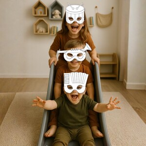 Musical Intrument Coloring Masks: DIY Craft Activity (PDF Download, 10 ...