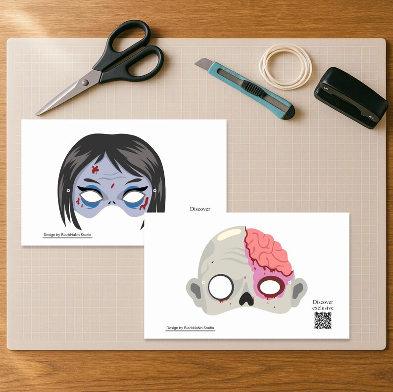 Zombie Mask Bundle – Printable PDF | Fun DIY Halloween Activity - Etsy